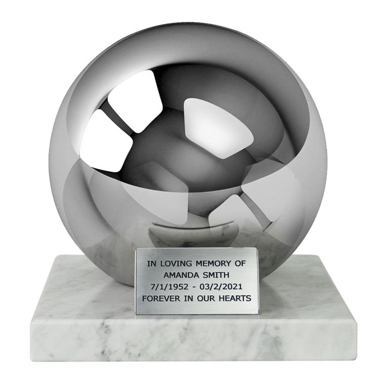 Silver urns. Sphere and box. 2 Kinds of Unique Urns.